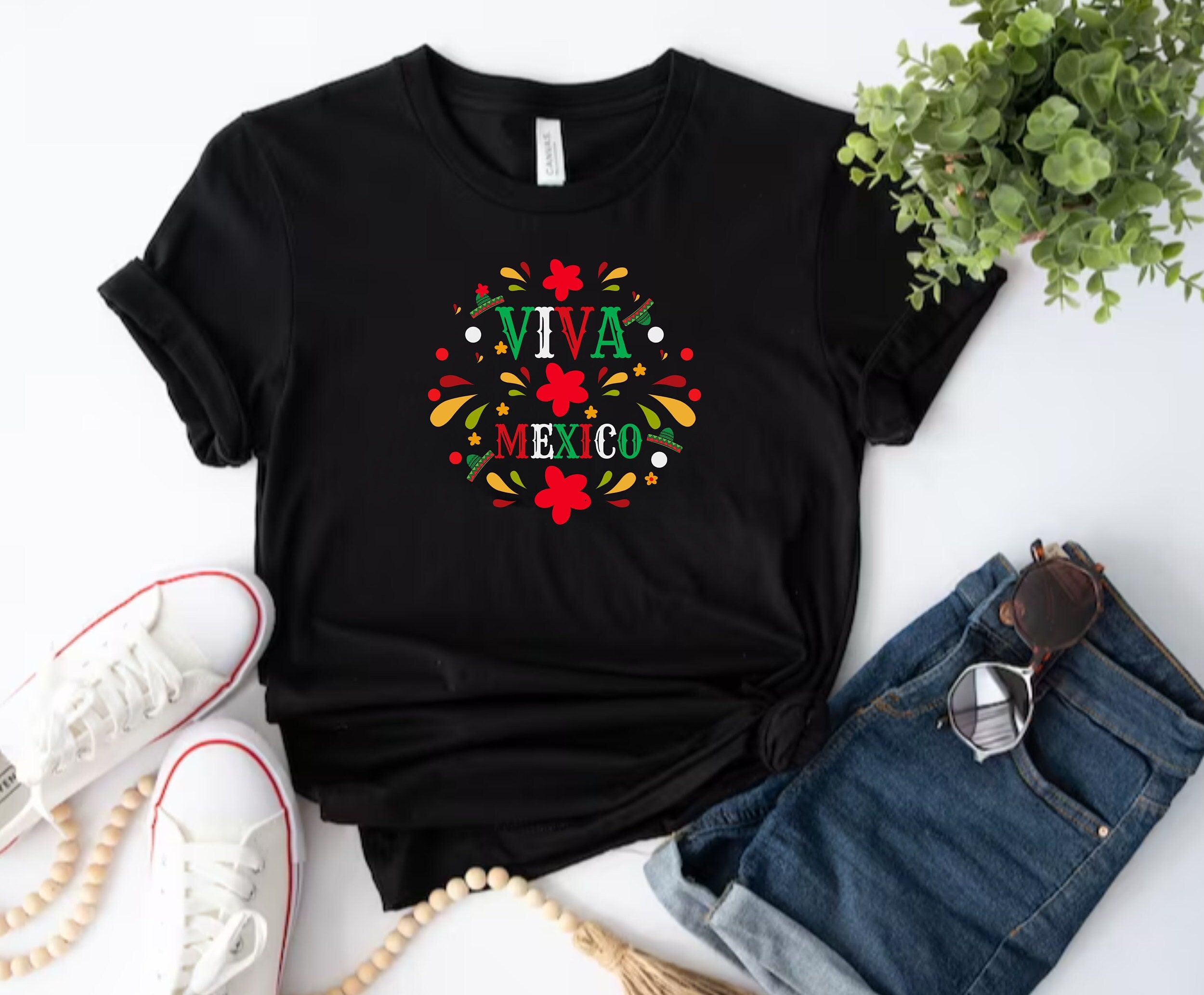 Mexican Shirt Viva Mexico Shirt Mexican Tee Mexican Style - Etsy