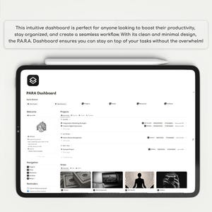 Notion PARA Dashboard Template | Organize Projects, Areas, Resources ...