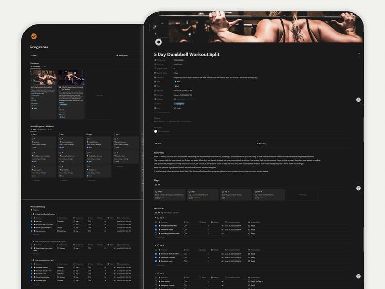 Notion Workout Planner Template | Fitness Tracker, Meal Planner, Gym Routine, Health Journal ...