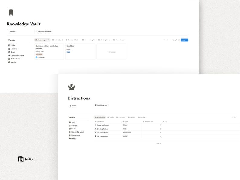 Notion Deep Work OS Template – Focus Sessions, Habits & Feedback System ...