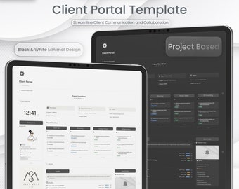 Notion Template Client Portal, Notion Client Dashboard, Project Management, Notion Business - Etsy