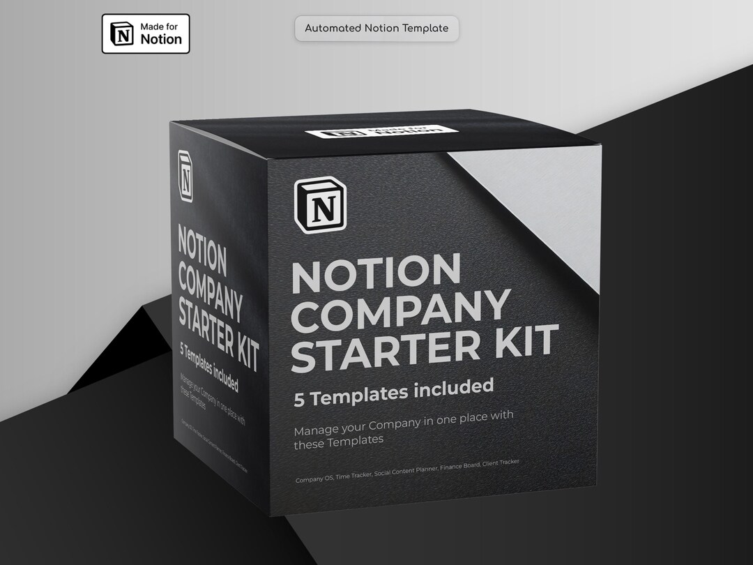 Notion Business Starter Kit: Company OS, CRM, Finance & Social Planner ...