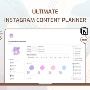 Notion Template Ultimate Instagram Content Planner Notion - Etsy