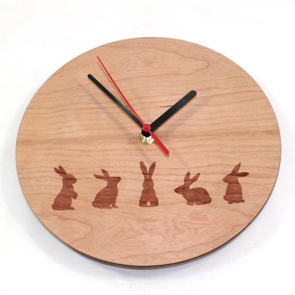 Rabbit Clock - Etsy UK