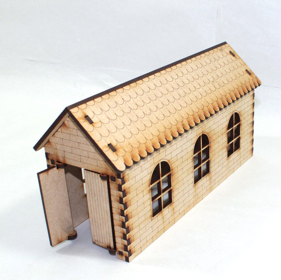 Engine Shed Model Railway 00 Gauge Single Track 21cm 210mm Flat Packed ...