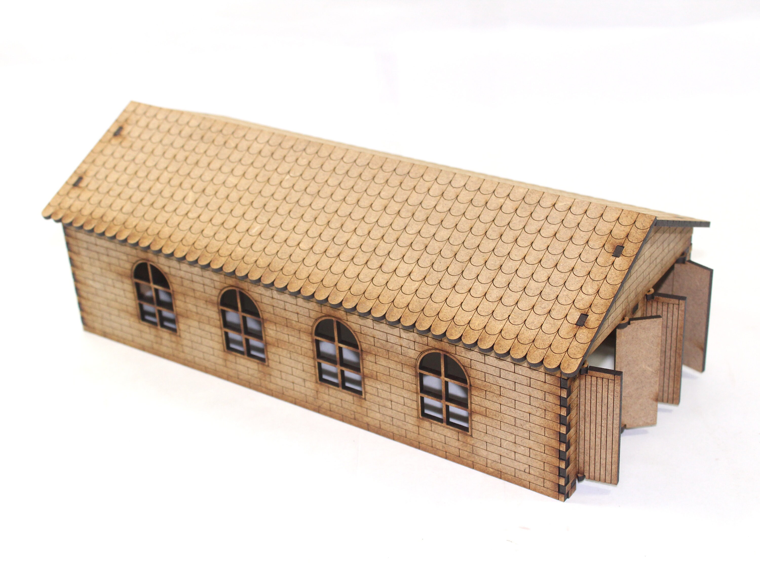 Model Railway 00 Gauge Twin Track Engine Shed 305mm Flat Packed MDF ...