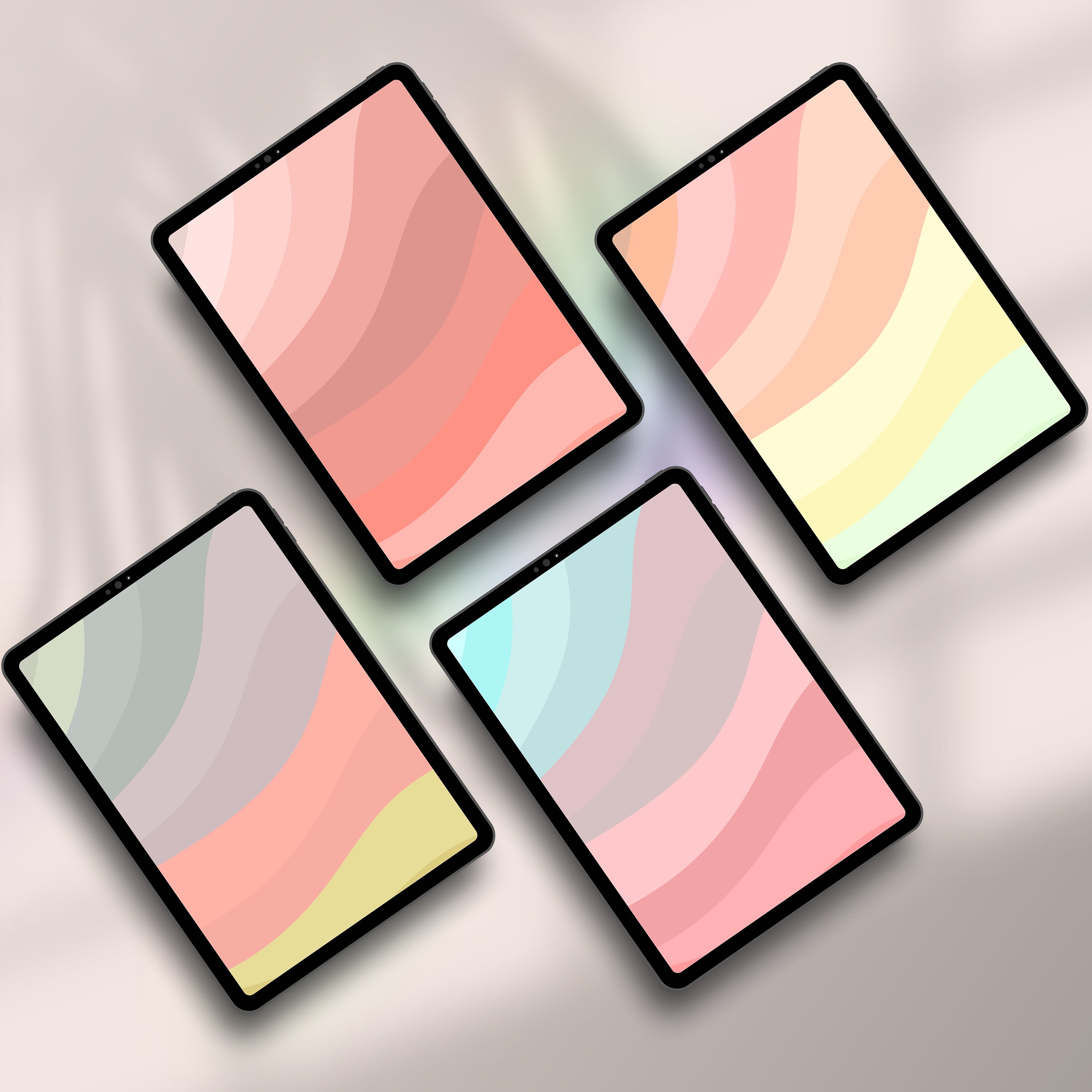 Pastel Desktop Wallpaper, Abstract Minimalist Computer/pc/macbook ...