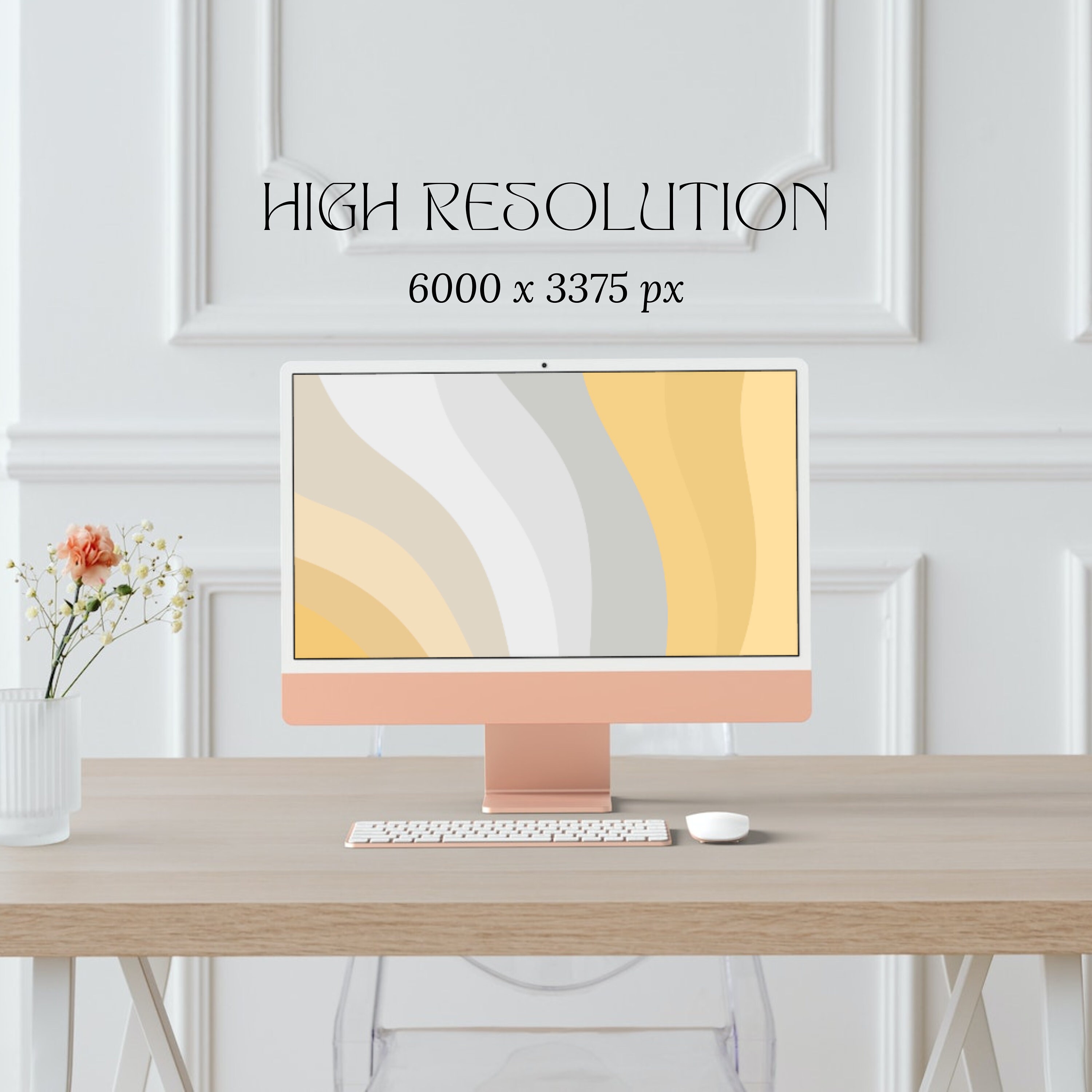 Pastel Desktop Wallpaper, Abstract Minimalist Computer/pc/macbook ...