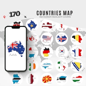 Country Instagram Story Highlight Covers, Travel Story Highlight Covers ...