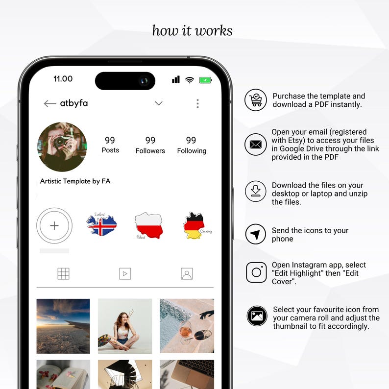 Country Instagram Story Highlight Covers, Travel Story Highlight Covers ...