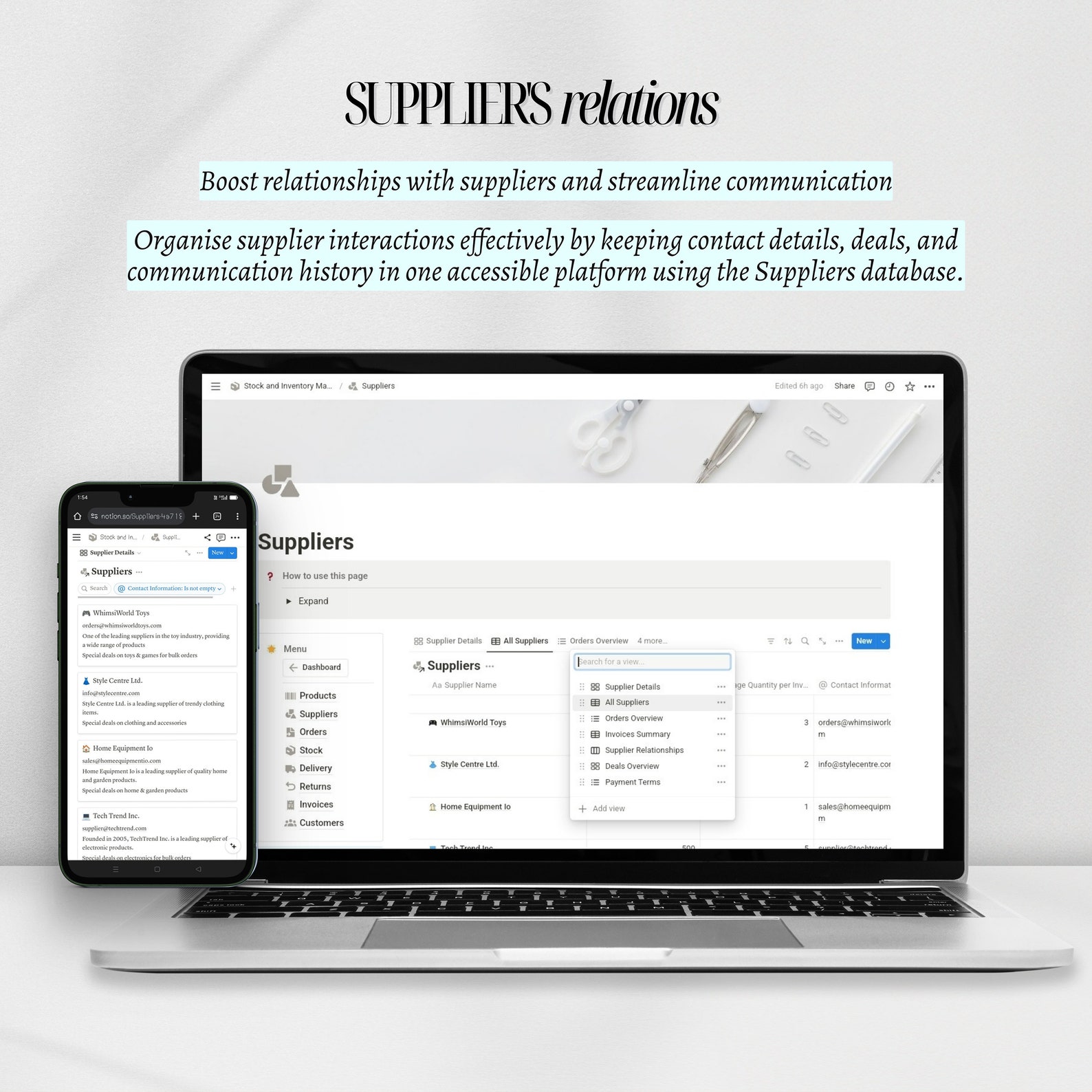 Notion Inventory Management Template, Notion Inventory Tracker ...