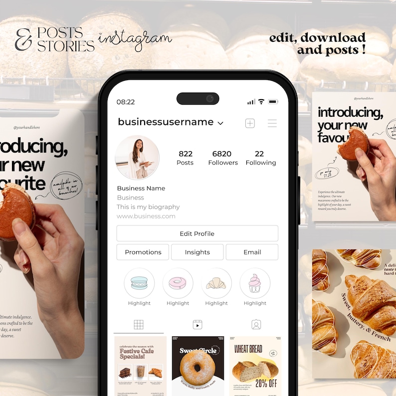 Bakery Instagram Post Templates | Bakery Instagram Template | Cake ...