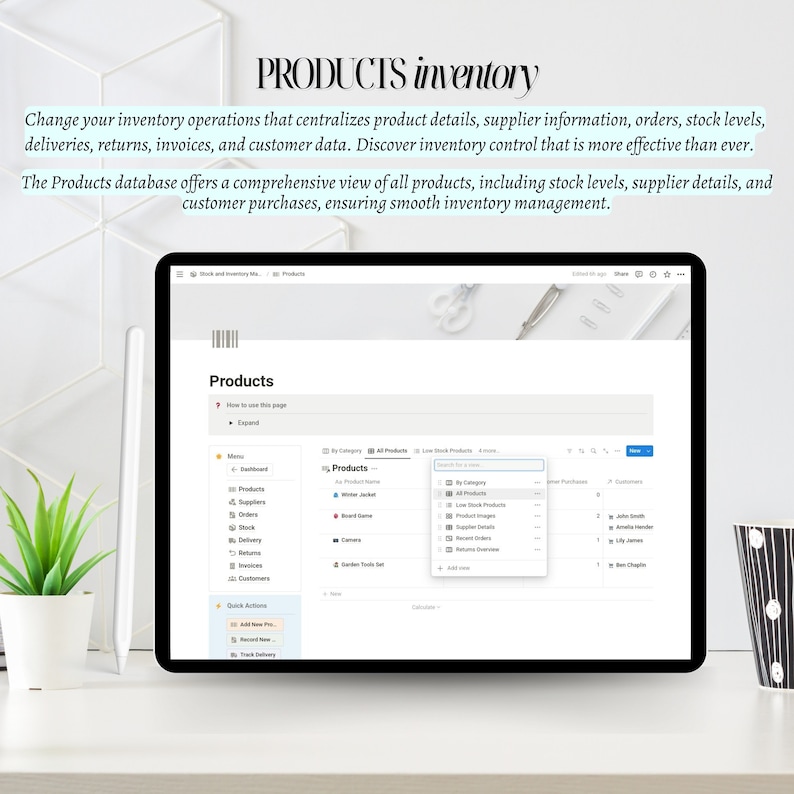 Notion Inventory Management Template, Notion Inventory Tracker ...