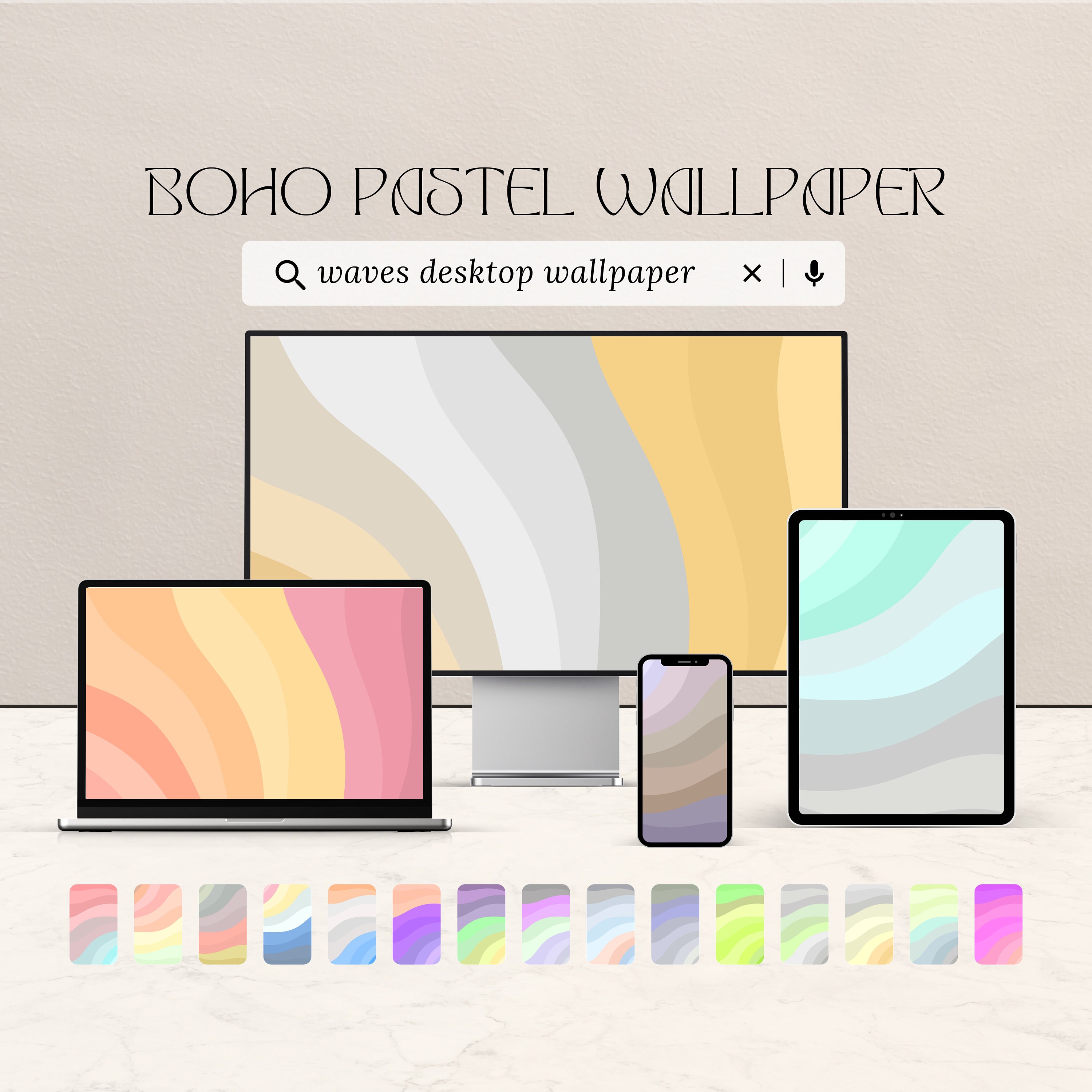 Pastel Desktop Wallpaper, Abstract Minimalist Computer/pc/macbook/laptop/windows Background With ...