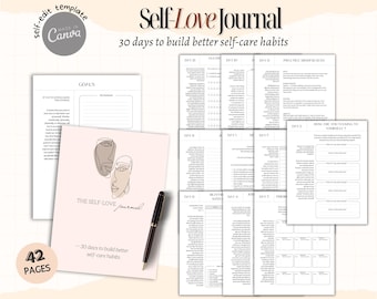 Self Love Journal Printable 30 Day Self Love Journal Prompts Self Love ...