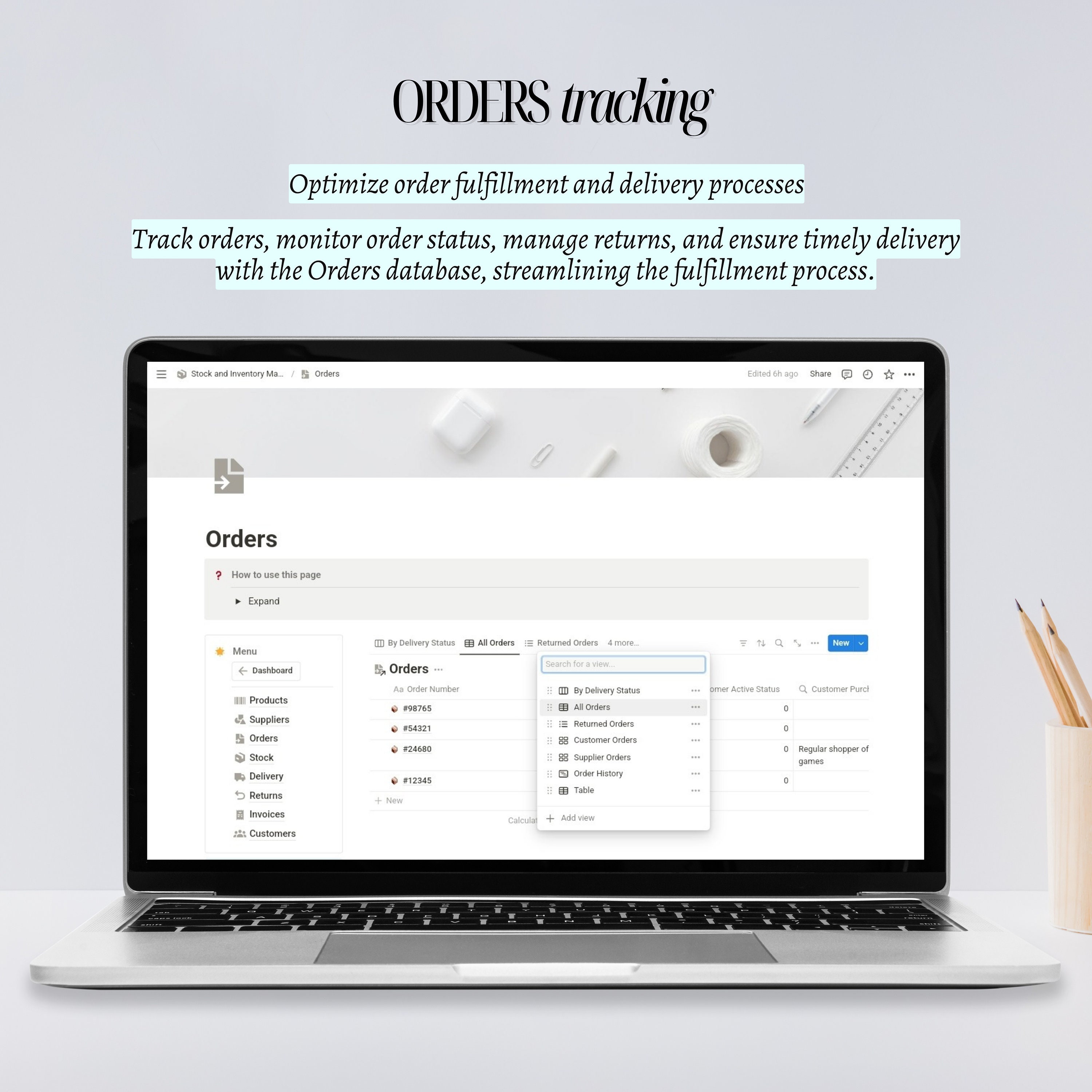 Notion Inventory Management Template, Notion Inventory Tracker ...