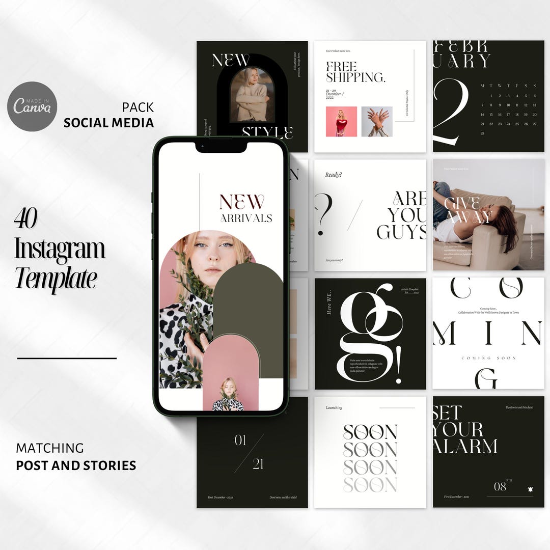 Aesthetic Instagram Templates, Aesthetic Instagram Post Templates ...