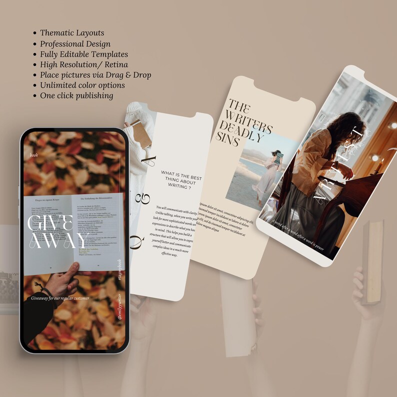 Instagram Template for Poets, Writers, and Authors. Writers and Poets ...