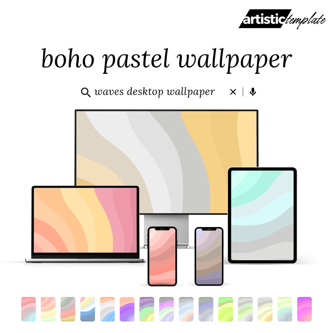 Pastel Desktop Wallpaper, Abstract Minimalist Computer/pc/macbook ...