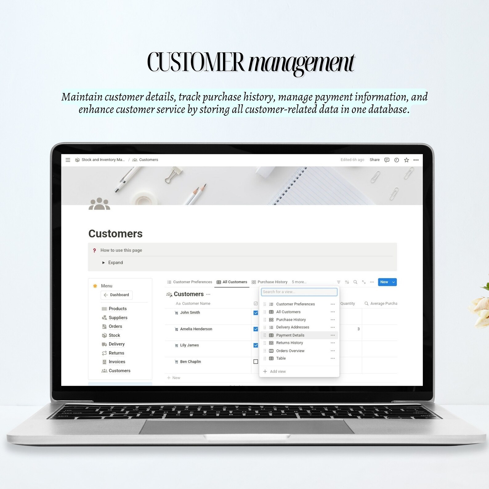 Notion Inventory Management Template, Notion Inventory Tracker ...