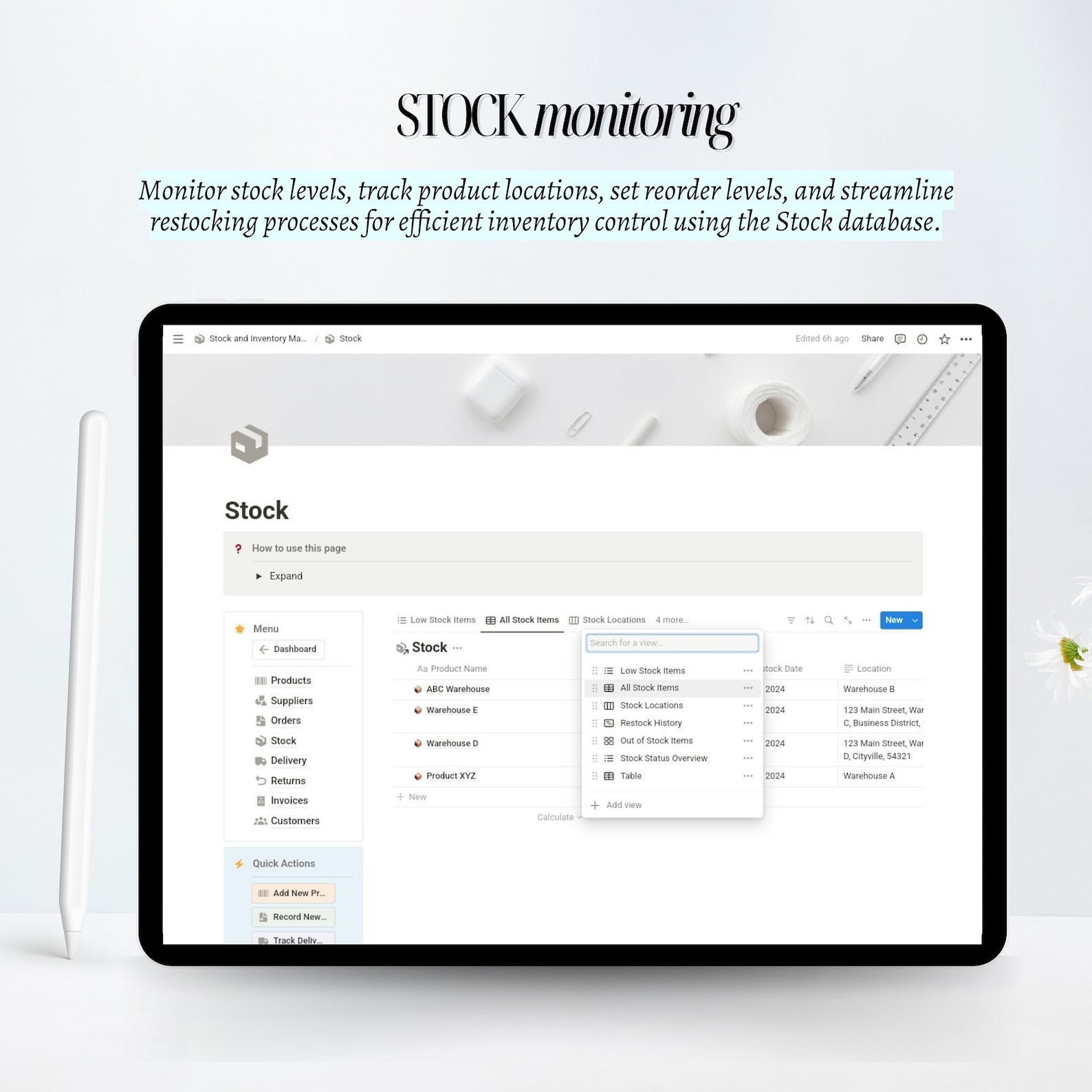Notion Inventory Management Template, Notion Inventory Tracker ...