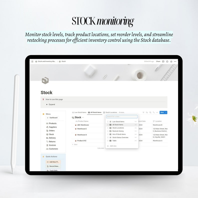 Notion Inventory Management Template, Notion Inventory Tracker ...