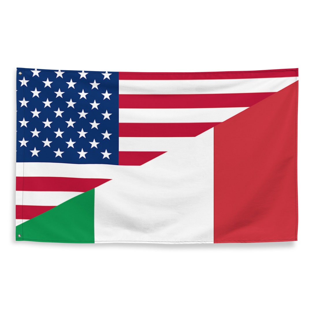 Italian American Flag - Etsy