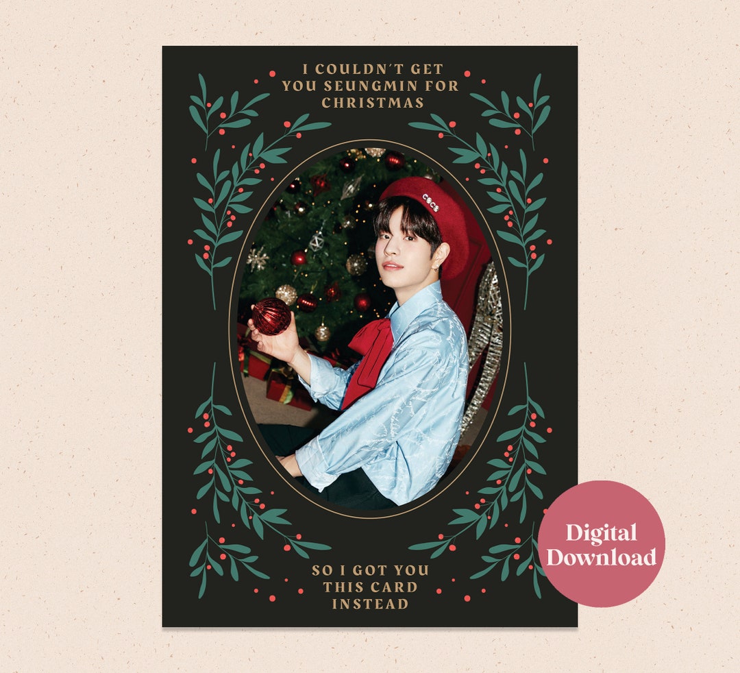 Printable Seungmin From Stray Kids Greetings Card Digital - Etsy