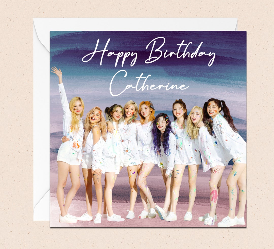 Personalised TWICE Greetings Card K-pop Birthday Card - Etsy