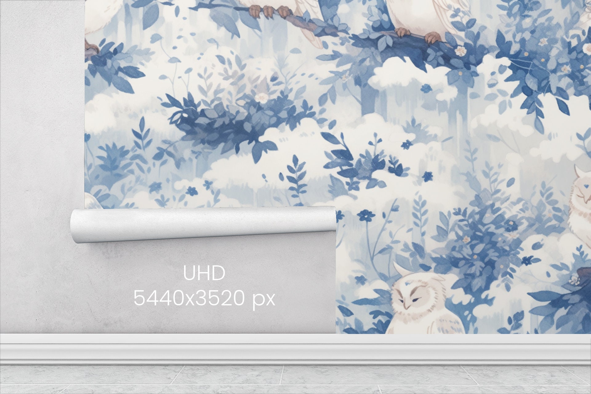 Snow Owls | 11 Seamless Toile Patterns | Sophisticated and Elegant ...