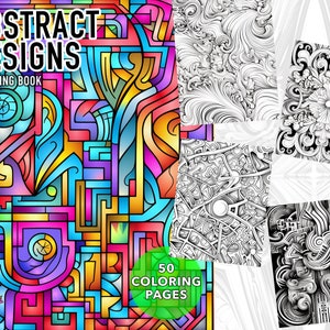 Abstract Designs Coloring Pages - Etsy