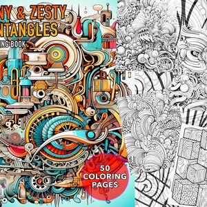 Zany & Zesty Zentangles by Krazy Koloring - Etsy
