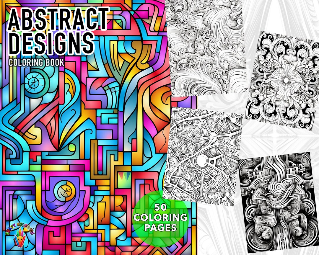 Abstract Designs Coloring Pages - Etsy