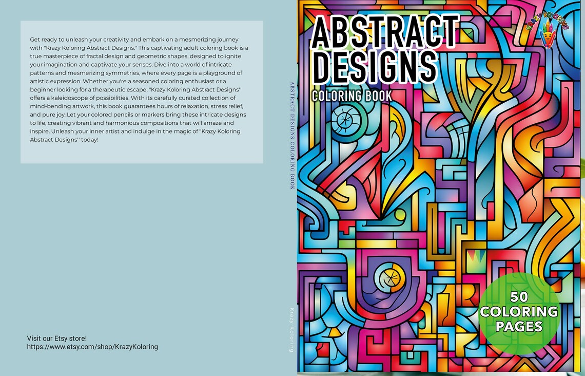 Abstract Designs Coloring Pages - Etsy
