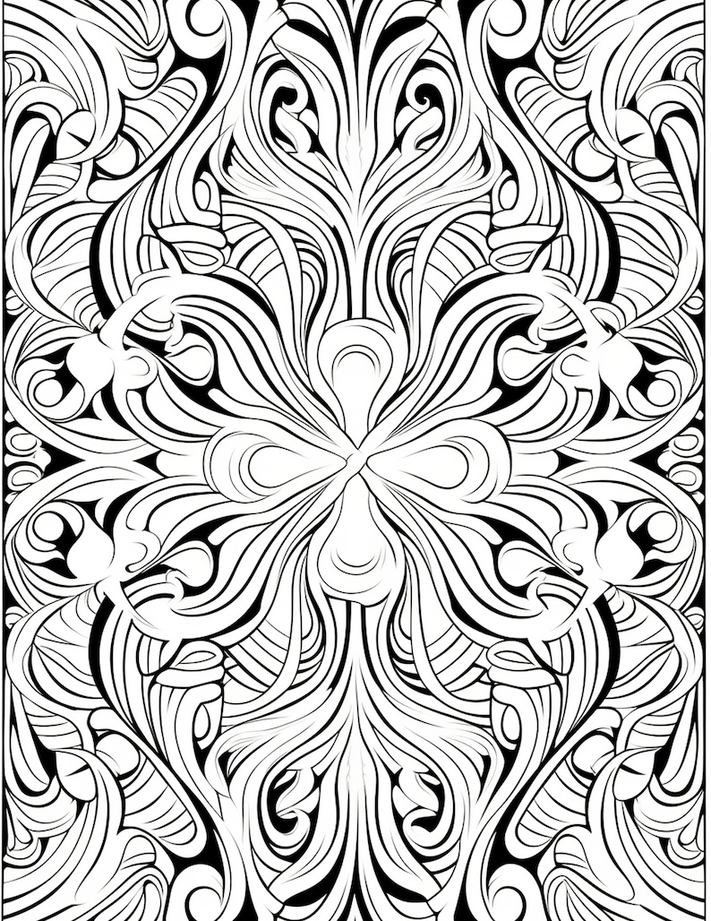Abstract Designs Coloring Pages - Etsy