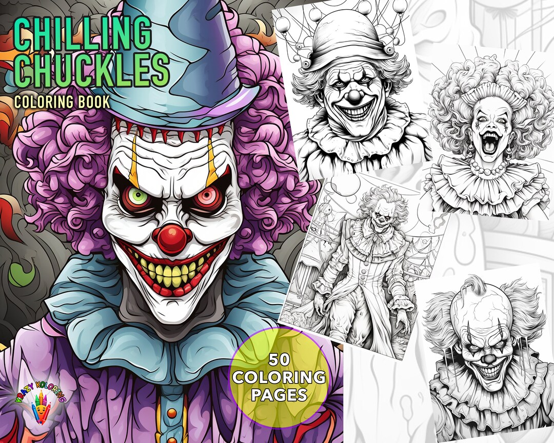 Chilling Chuckles Coloring Book by Krazy Koloring - Etsy