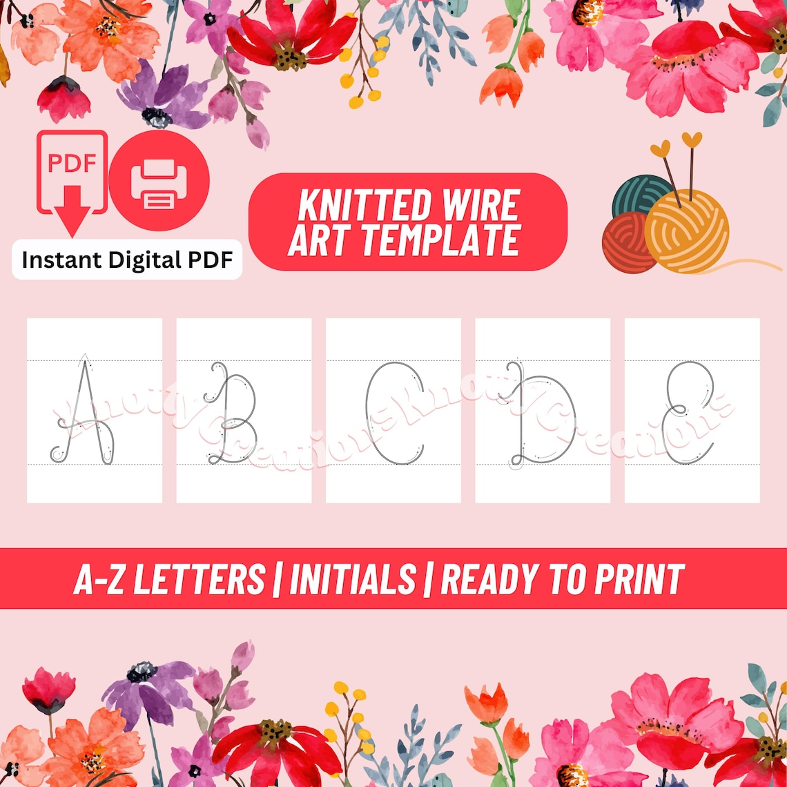 Printable Letter Template for Wire Art, Cursive Alphabet Template ...