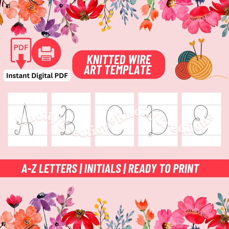 Printable Letter Template for Wire Art, Cursive Alphabet Template ...