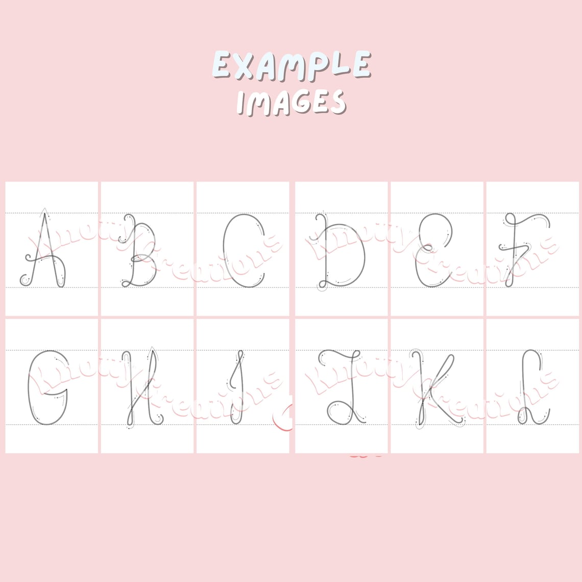 Printable Letter Template for Wire Art, Cursive Alphabet Template ...