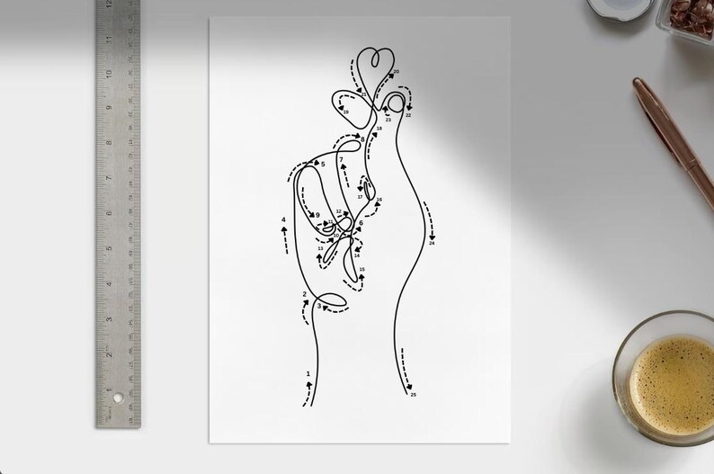 Hand Heart Knitted Wire Art Template, Wire Bending Designs, Template ...