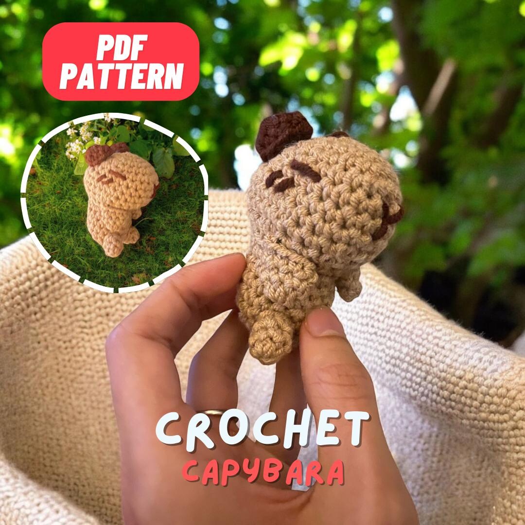 Capybara Amigurumi Pattern: Emotional Support Crochet, Positive ...