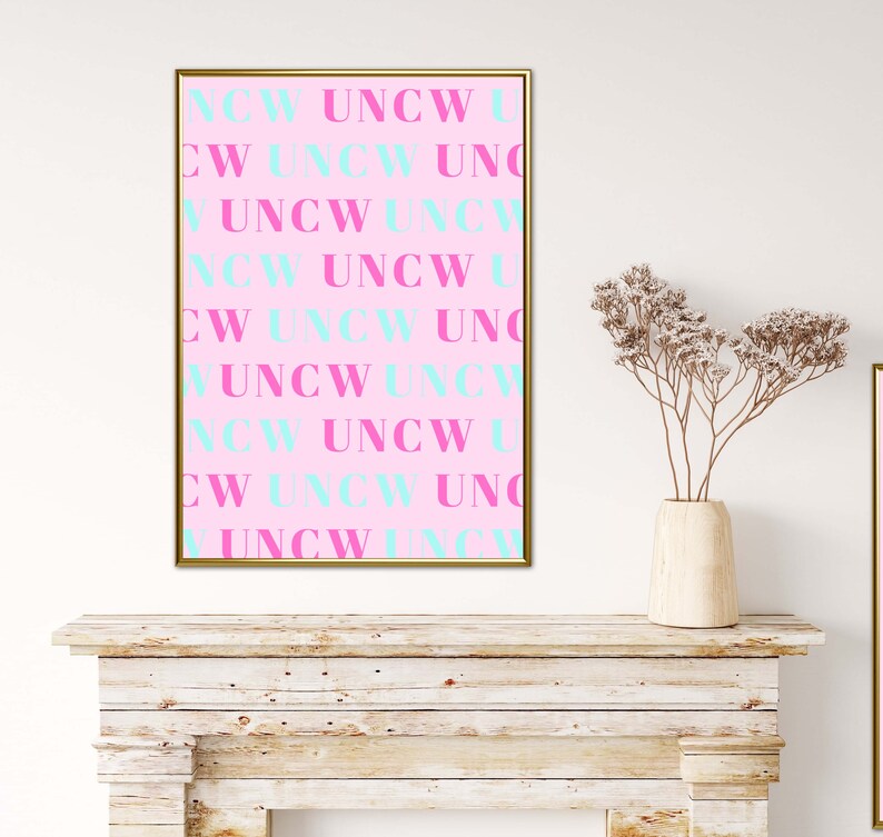 UNCW Wall Decor | Seahawk Pride Art | Wilmington NC Print | Coastal ...