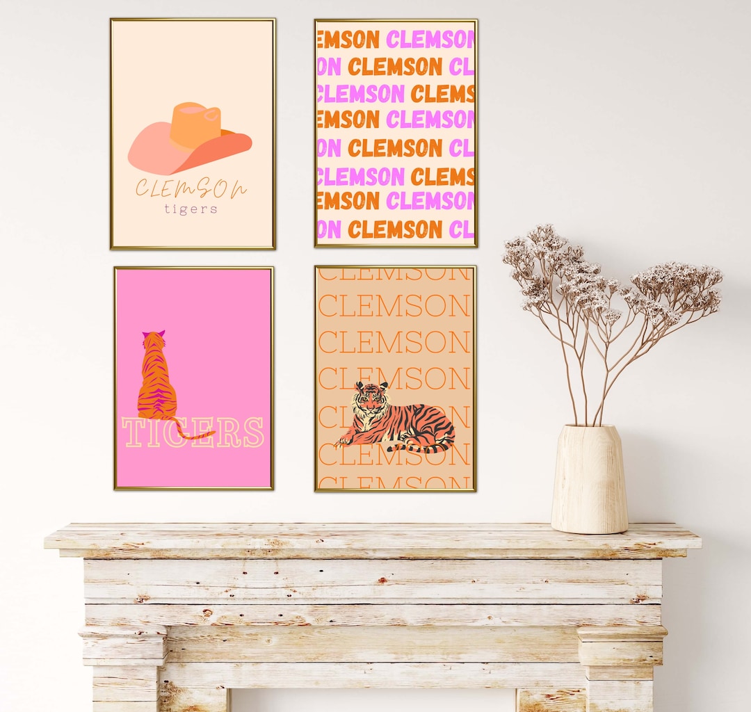Clemson Tigers Wall Decor, College Decor, University Gift, Sports Fan ...