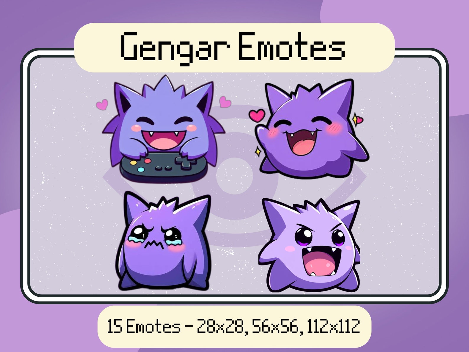 Gengar Twitch Emotes - Etsy