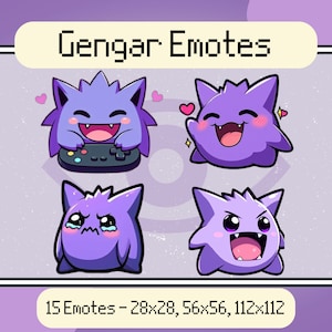 Gengar Twitch Emotes - Etsy