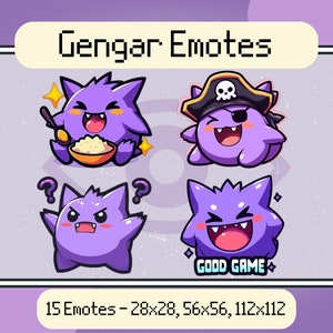 Gengar Twitch Emotes - Etsy