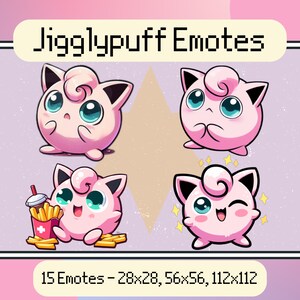 Jigglypuff Twitch Emotes - Etsy