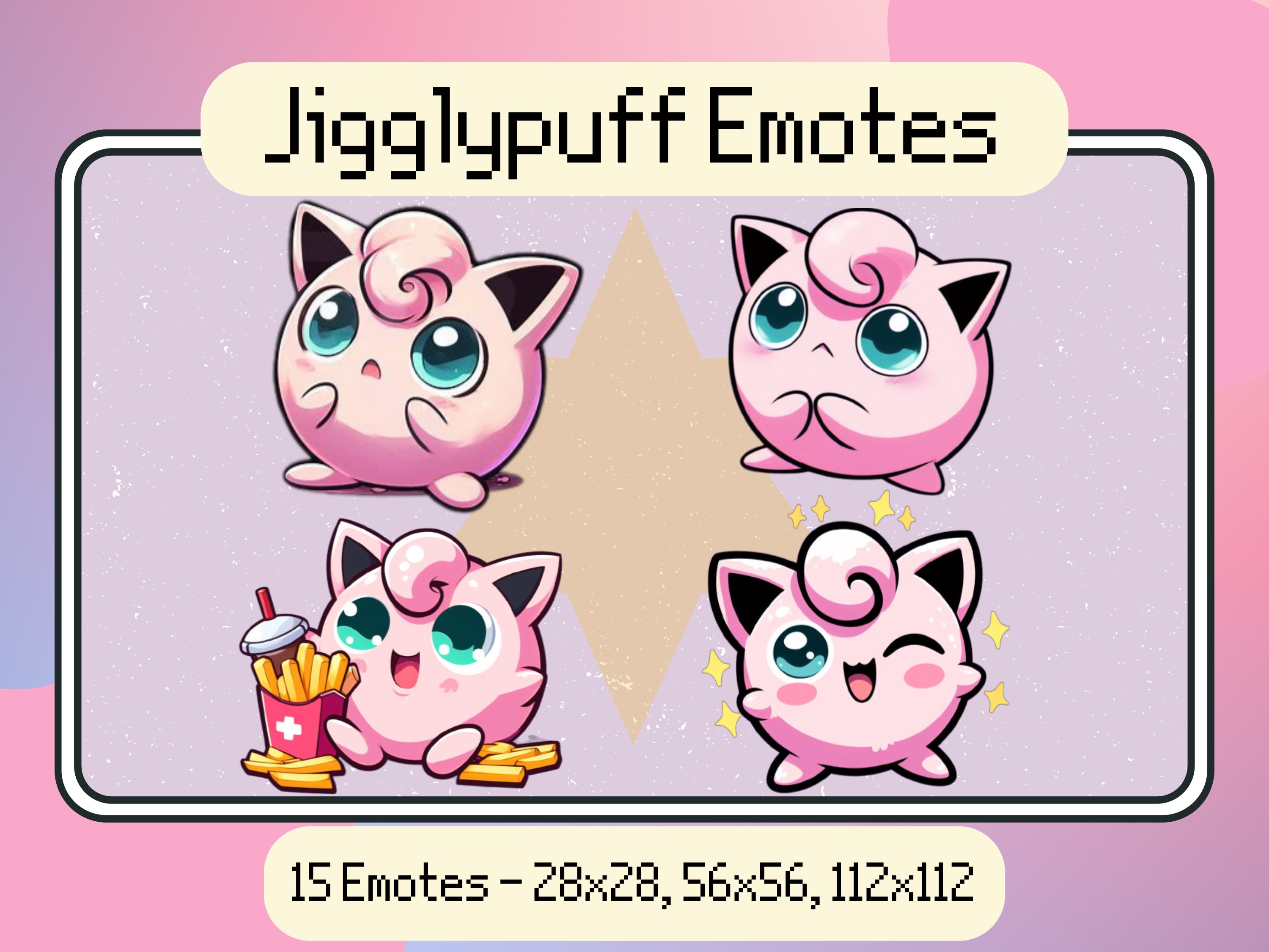 Jigglypuff Twitch Emotes - Etsy