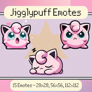 Jigglypuff Twitch Emotes - Etsy