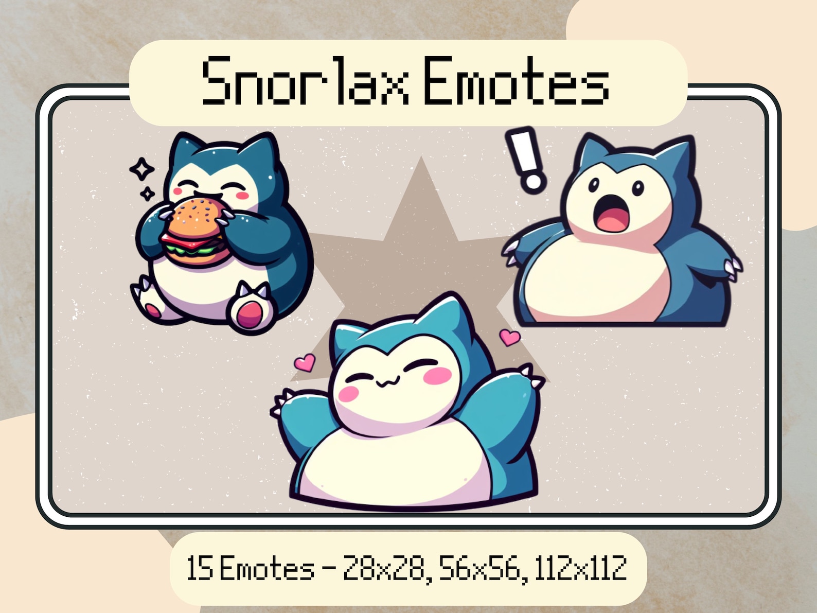 Snorlax Twitch Emotes - Etsy
